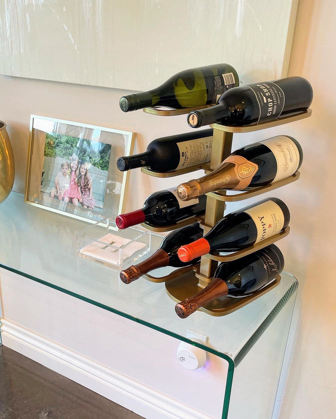 Urban Ironcraft Countertop Pillar Wine Racks - 8 Bottle Countertop Ser ...