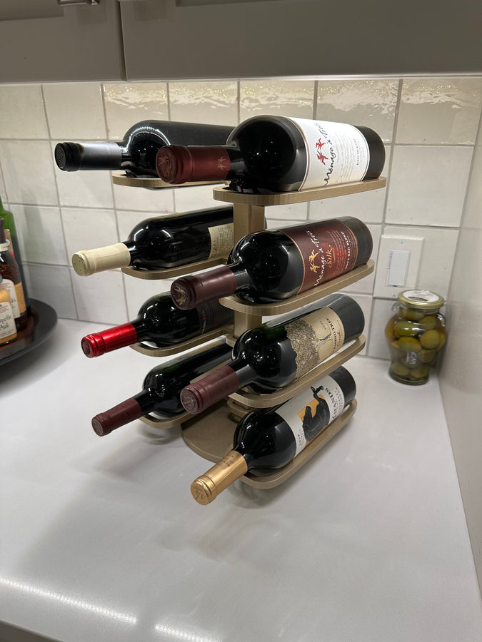 Urban Ironcraft Countertop Pillar Wine Racks - 8 Bottle Countertop Ser ...