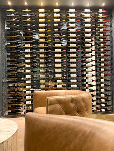 Urban Ironcraft Floor to Wall Wine Racks - Double Bottle Label Facing ...