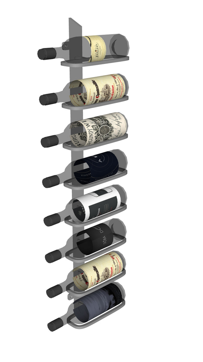 Urban Ironcraft Wall Mounted Wine Racks - Single Bottle Label Facing B ...