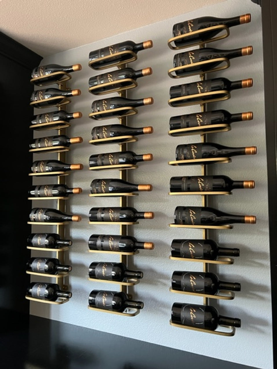 Urban Ironcraft Wall Mounted Wine Racks - Single Bottle Label Facing B ...