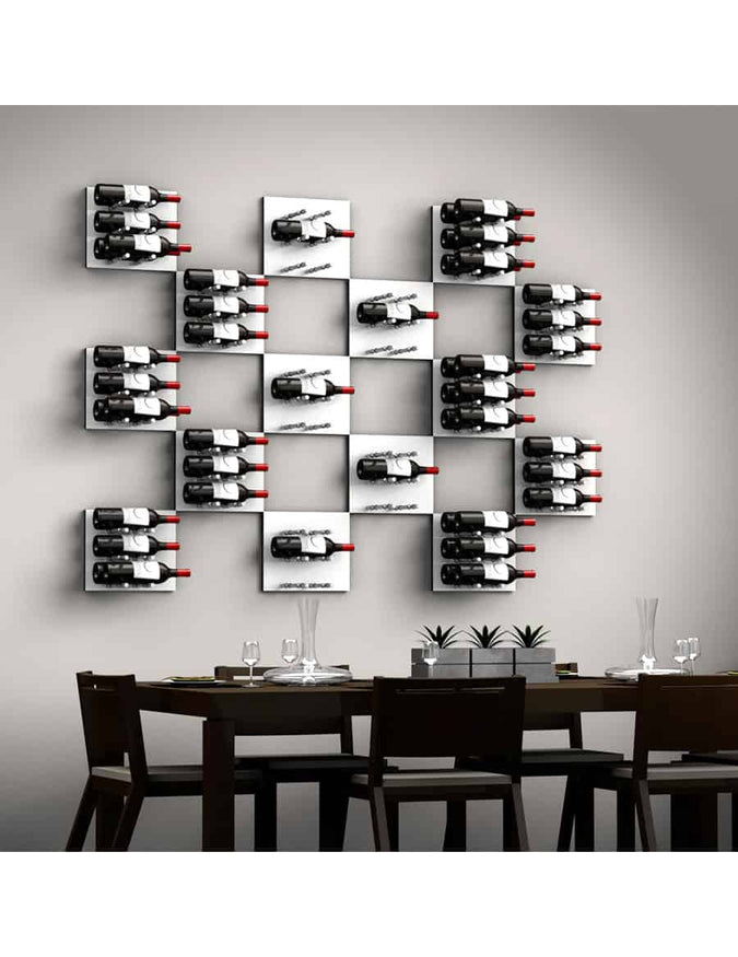 Fusion Wine Wall Panel (Label Forward) - White Acrylic (3 To 9 Bottles ...