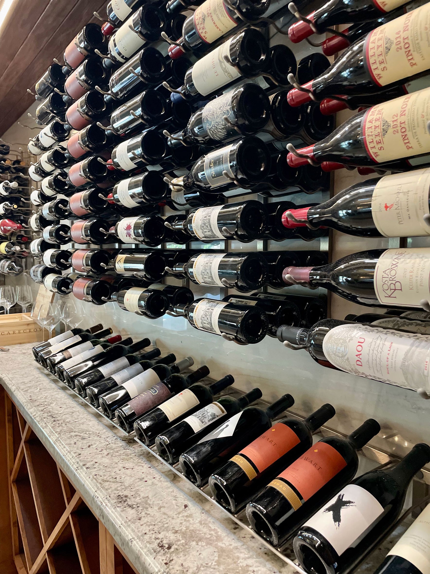 VintageView Presentation Row Wine Rack (3 to 9 bottles) | WineCellarHQ.com