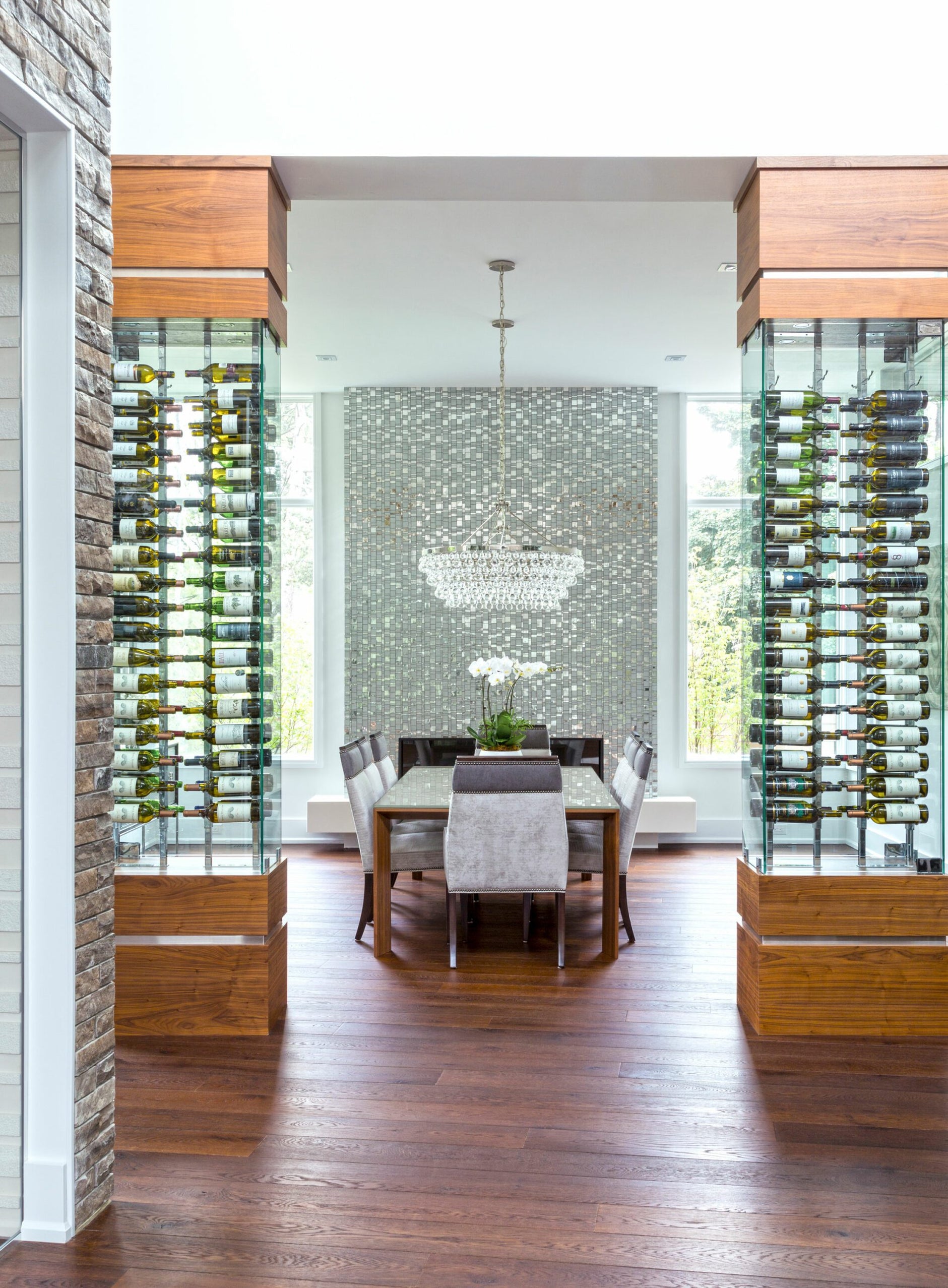 VintageView Two-Sided Floating Wine Rack Kit (42-84 Bottles ...